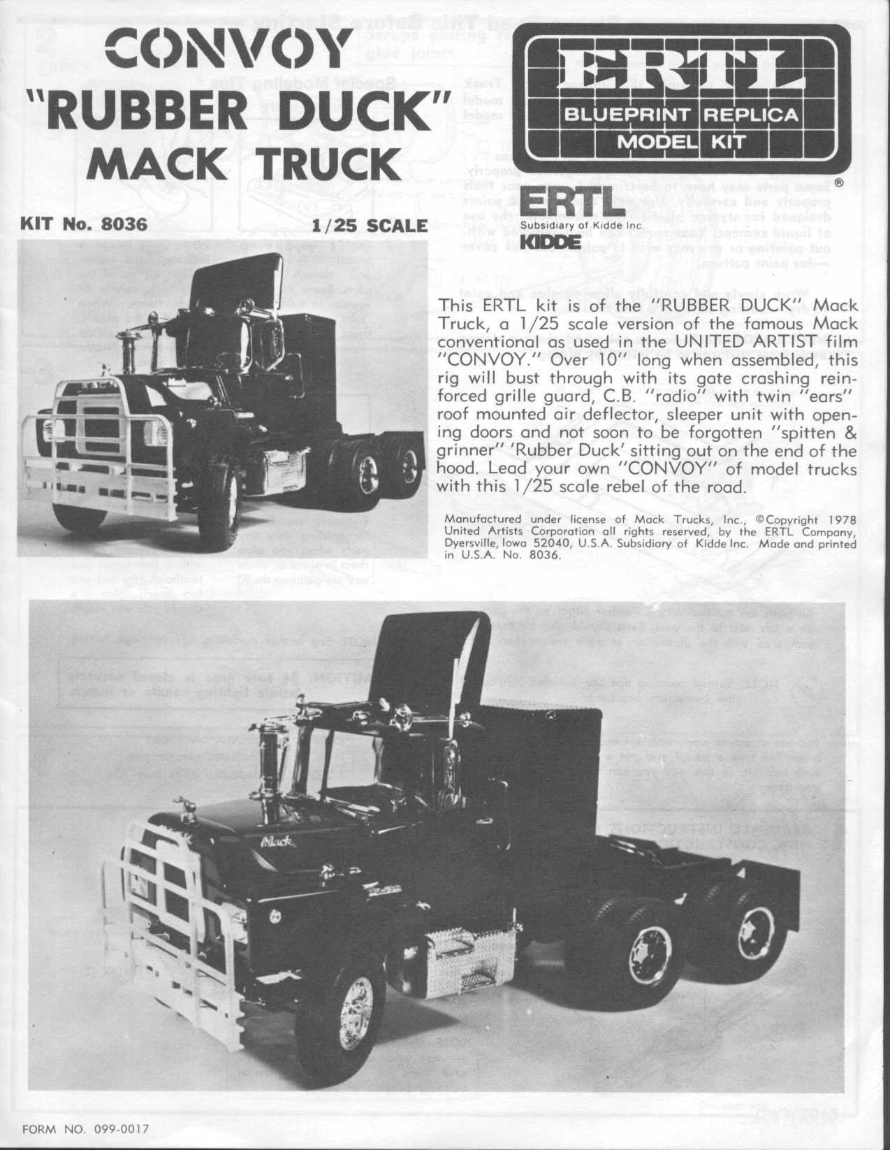 Photo: Rubber Duck-01 | 8036 Mack 'Rubber Duck' Ertl 1-25 album | Dutch ...