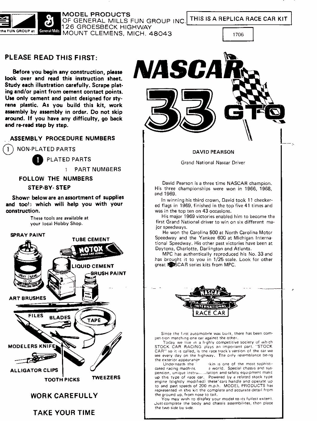 Photo: Pearson NASCAR GTO | MPC David Pearson's NASCAR GTO #1706 album ...